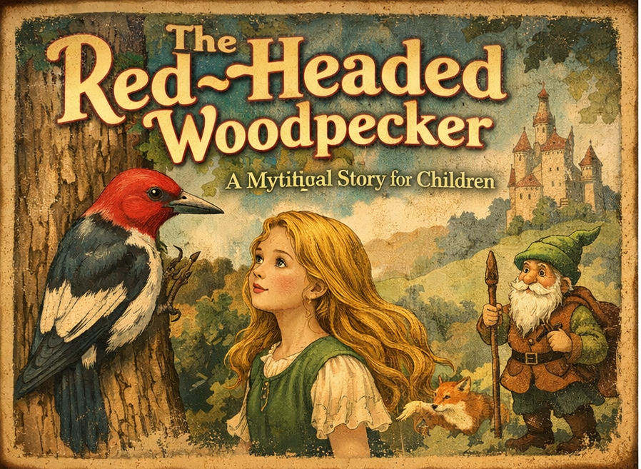 Mythical stories for children - THE RED-HEADED WOODPECKER - Smart Kids 123